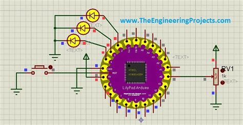 Arduino Lilypad Simulation In Proteus Lilypad Arduino Arduino Lily Pads