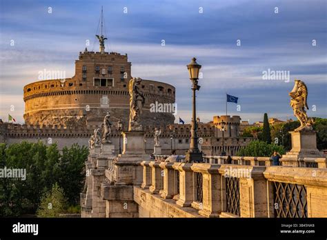 Castel Sant Angelo Castle Of The Holy Angel In City Of Rome Italy