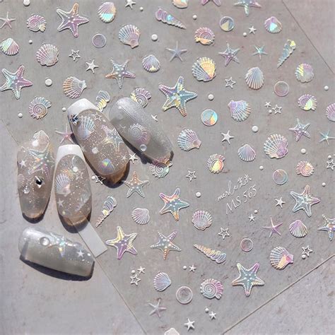 Aurora Ocean Nail Stickers Summer Nail Art Stickers