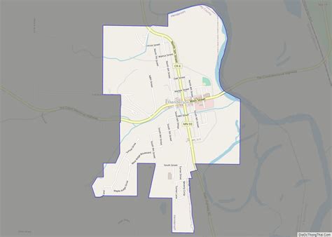 Map Of Henderson City Minnesota Thong Thai Real