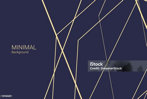기하학적 황금 물결 라인 패턴 통하고 있는 파란 배경 최소한의 벽지 기치 프레임 벡터 일러스트 레이 션 기술 디지털 0명에 대한 스톡 벡터 아트 및 기타 이미지 Istock