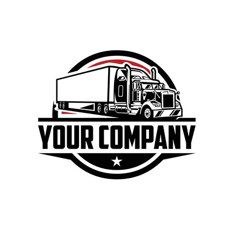 Premium Semi Truck 18 Wheeler Trailer Company Logo Transportation Vector Template 14402141