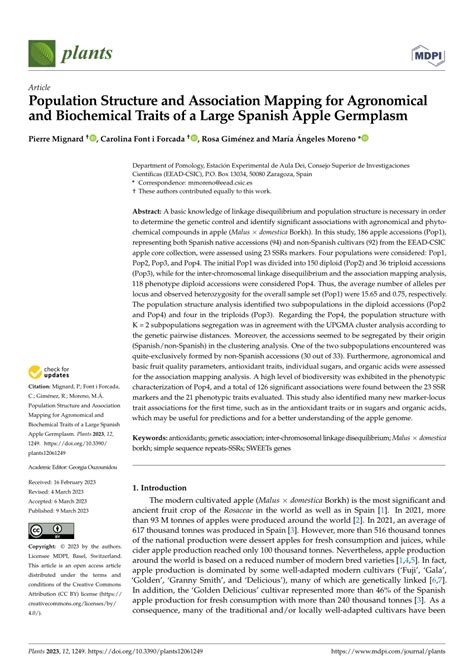 Pdf Population Structure And Association Mapping For Agronomical And