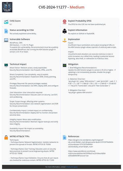 Vulnsspace On Linkedin Cve Cybersecurity Infosec Vulnerability