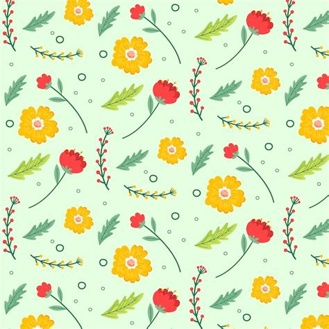 Free Vector Flat Spring Pattern Design