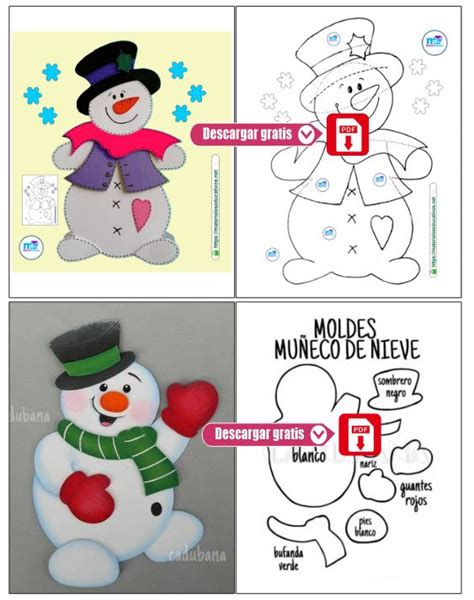 Moldes De Muñecos De Nieve Materiales Educativos