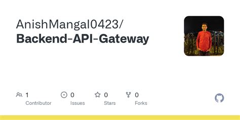 GitHub AnishMangal Backend API Gateway