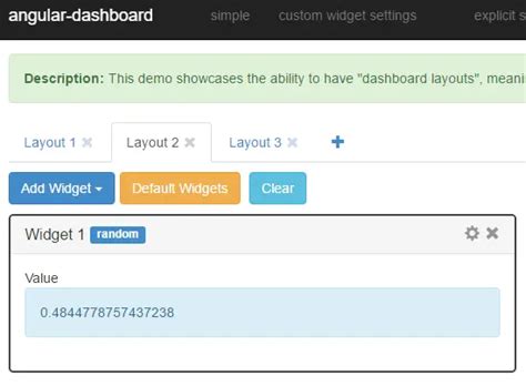 Generic Dashboard Widgets Functionality With AngularJS Angular Script
