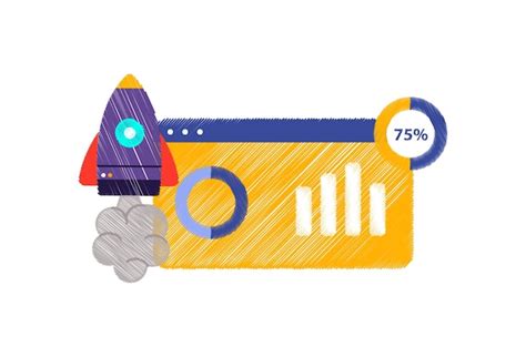 Premium Vector Rocket Data Analysis 75 Vector Illustration Scrible Eps 10