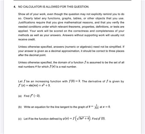 Solved 4 No Calculator Is Allowed For This Question Show