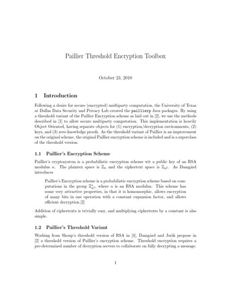 Treshold Paillier Encryption Pdf Encryption Public Key Cryptography