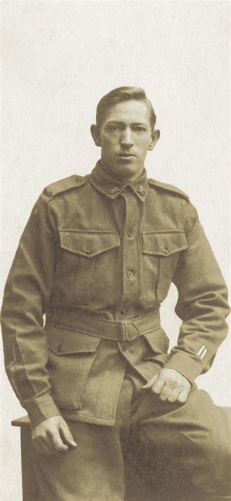A Restored Sepia Photograph Of Private William Frederickson Of The 1st Australian Division