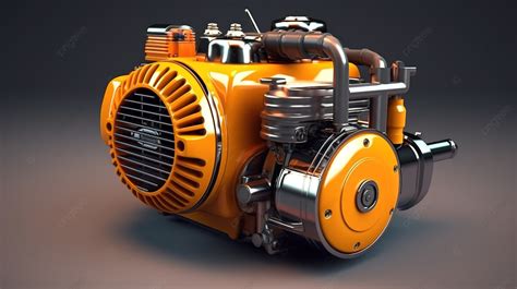 3d Rendering Of A Powerful Chainsaw With Gasoline And Benzene Engine