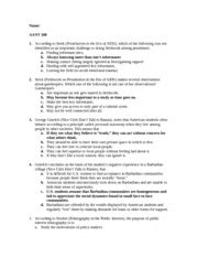 Practice Quiz Name AANT According To Sterk Prostitution In The Era Of AIDS Which