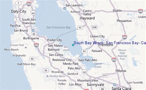 South Bay Wreck San Francisco Bay California Tide Station Location Guide