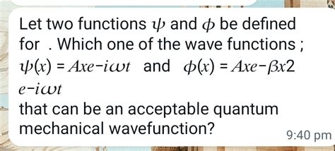 let two functions ψ ﻿and φ ﻿be defined for which one