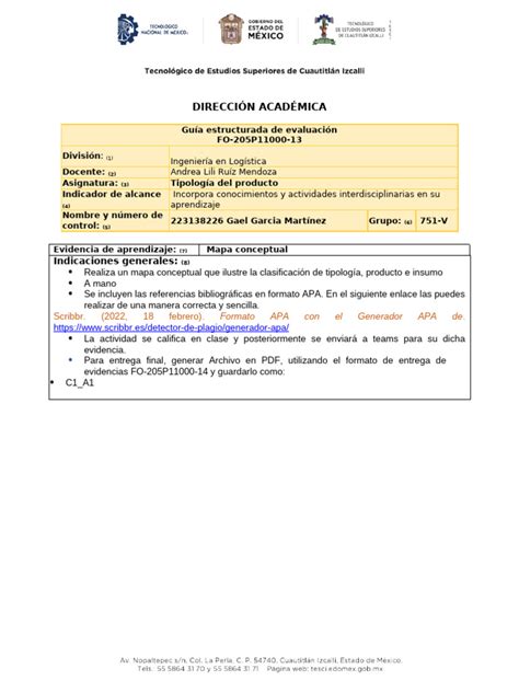 Guia Estructurada C1 E2 Pdf Cognición