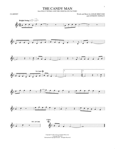 The Candy Man Clarinet Solo Digital Sheet Music Sheet Music Plus