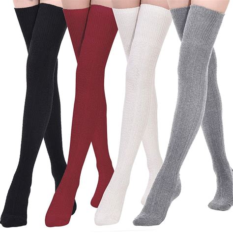 Spencer Women Thigh High Socks Extra Long Knit Warm Stockings Over The