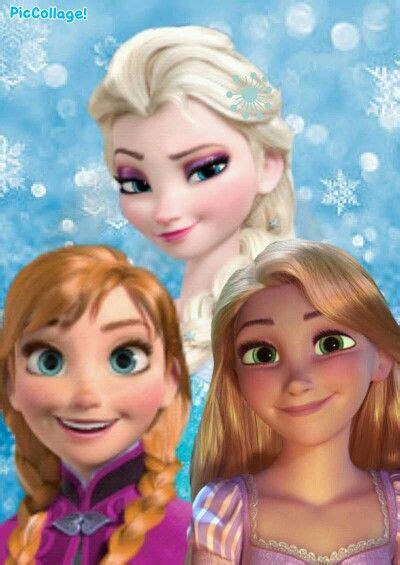Elsa Rapunzel And Anna