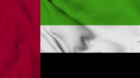 Uae United Arab Emirate Flag Animation For Background In 4k Happy