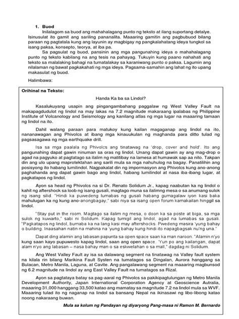 Halimbawa Ng Buod Pdf