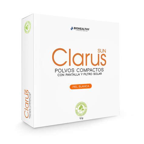 Clarus Sun Piel Blanca Polvo Compacto Caja 12 G Farmacia Pasteur