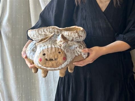 Ghost Planterface Planterceramic Pot Handmadekodama Planter Pot