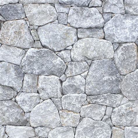 Seamless Gray Stone Facade Stacked Slabs Walls Stone Texture Seamless