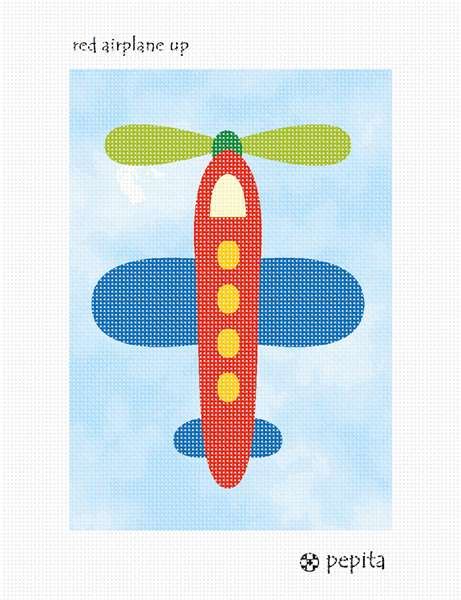 Pepita Needlepoint Catalog Needlepoint Red Airplane Up