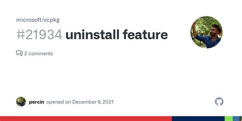 Uninstall Feature Issue Microsoft Vcpkg GitHub