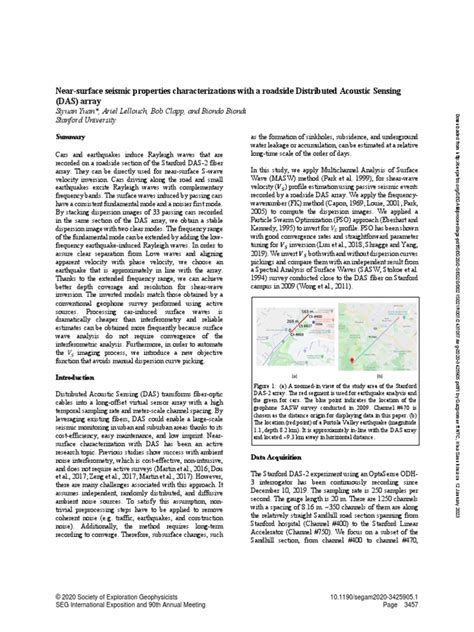 Near Surface Seismic Properties Characterizations With A Roadside