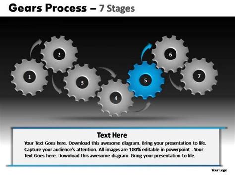 PowerPoint Process Strategy Gears Process Ppt Designs