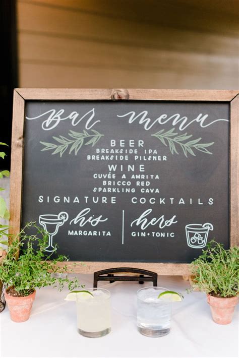 Wedding Bar Menu Ideas 60 Photos