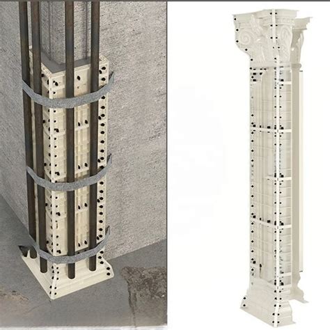 Resin Injection Construction Columns Formwork Plastic Mould Cement Concrete Mold Side Square