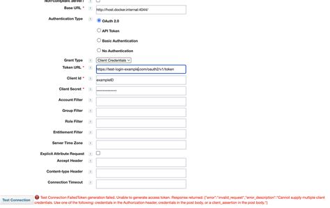 oauth2 0 error when trying to connect “cannot supply multiple client