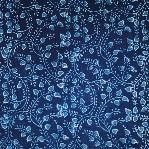 Pure Cotton Special Akola Indigo Intricate Jaal Hand Block Print Fabri