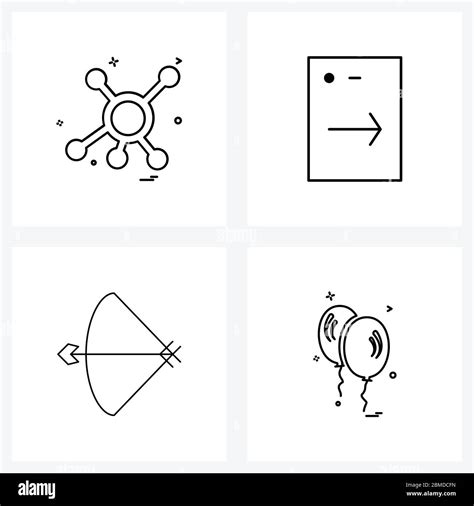 Interface Line Icon Set Of Modern Symbols On Network Cowboy Conncetvity Mobile India