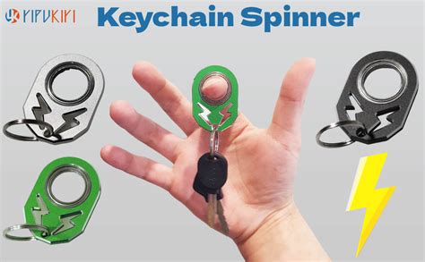 Yipukiyi Keychain Spinner Fidget Keychain Fidget Ring Metal Key Chain Spinner Fidget