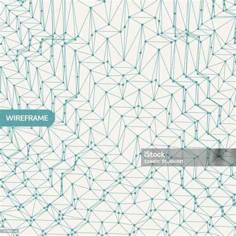 기술 배경입니다 그래픽 디자인입니다 3 차원 격자 표면입니다 추상적인 벡터 일러스트입니다 0명에 대한 스톡 벡터 아트 및 기타 이미지 Istock