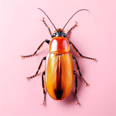 Close Up Of Bug On Pink Surface With Pink Background Generative Ai