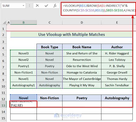 How To Use The Vlookup Function With Multiple Criteria In Different