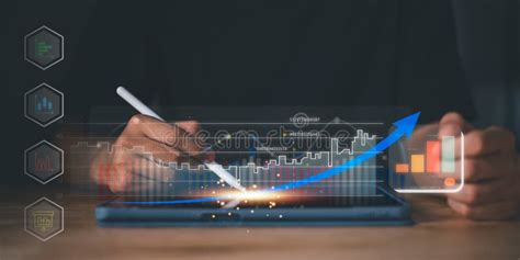 Statistical Analyst Reading Graph Report And Business Statistics Charts