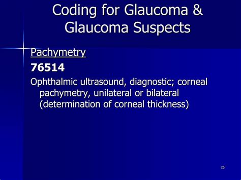 Ppt Coding For Glaucoma And Glaucoma Suspects Powerpoint Presentation