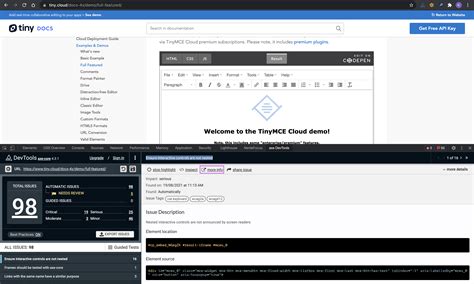 Accessibility Issue In Tinymce Editor Nested Interactive Controls Are Not Announced By Screen