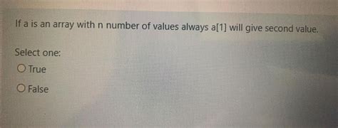Answered If A Is An Array With N Number Of Bartleby