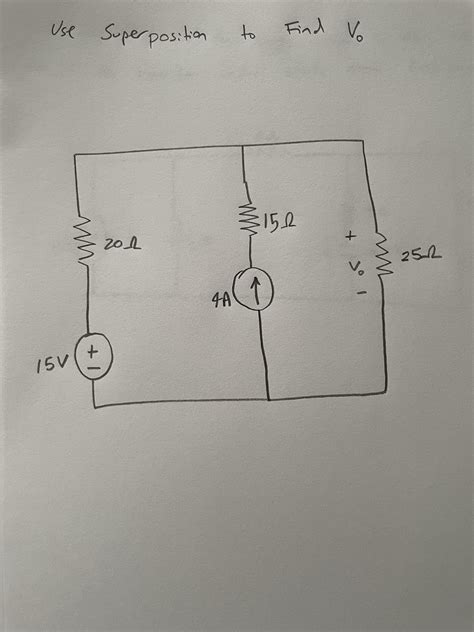 Solved Use Superposition To Find Vo Chegg