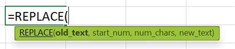 Excel REPLACE Function Formula Examples How To Use