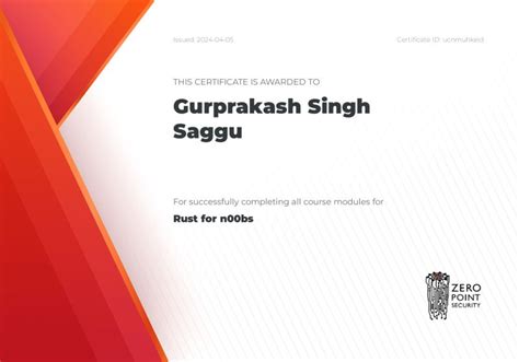 Gurprakash Singh S On Linkedin Rust Certification Programming