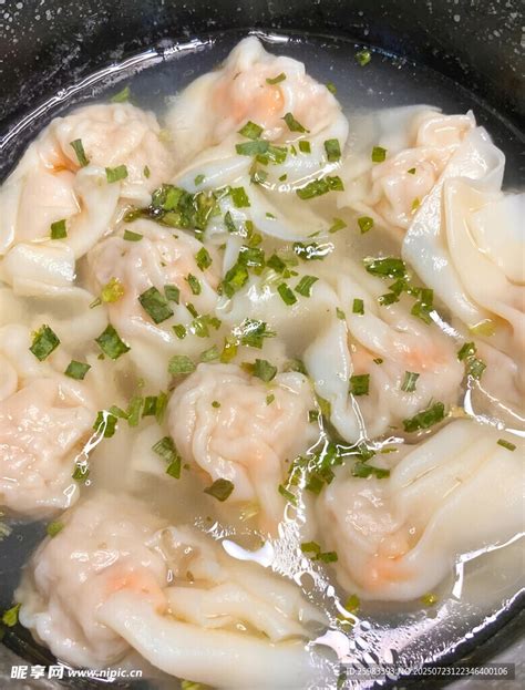 虾仁馄饨摄影图传统美食餐饮美食摄影图库昵图网
